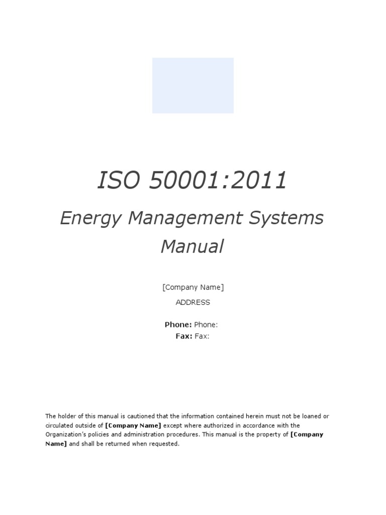 Energy Management Systems Manual: (Company Name) Address | PDF | Energy ...