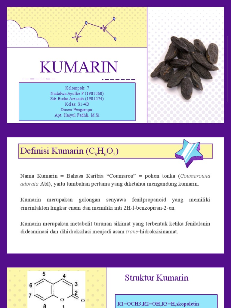 Kumarin-Kelompok 7-S1-4B-Kimia Bahan Alam I | PDF | Sains & Matematika