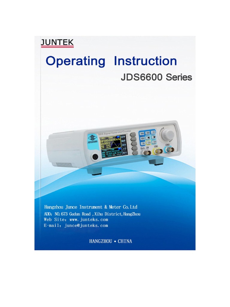 JDS6600 EN Manual | PDF | Amplitude | Waves