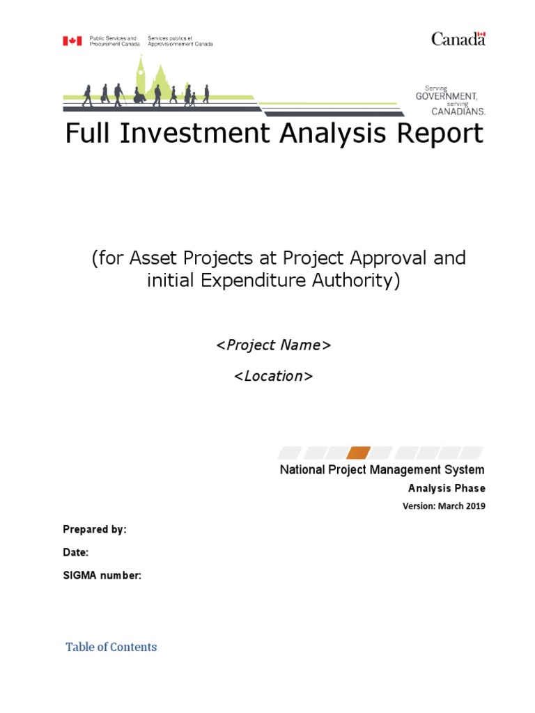 Full Investment Analysis Report: (For Asset Projects at Project ...
