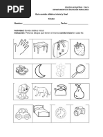 Evaluación de Sonido Inicial para Preescolar | PDF