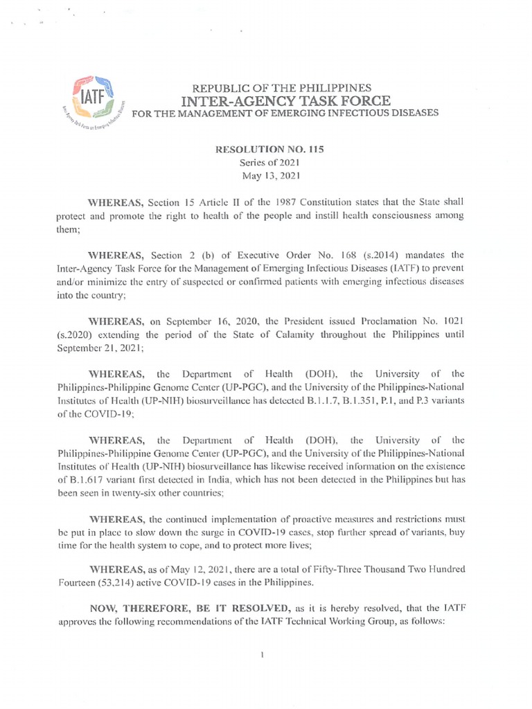 Inter-Agency Task Force: Republic of The Philippines | PDF | Gaming And ...