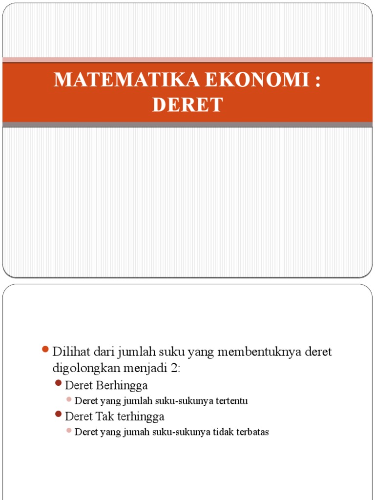Deret Ukur Deret Hitung | PDF