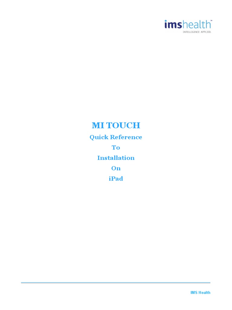 MI Touch Installation Steps-1 | PDF