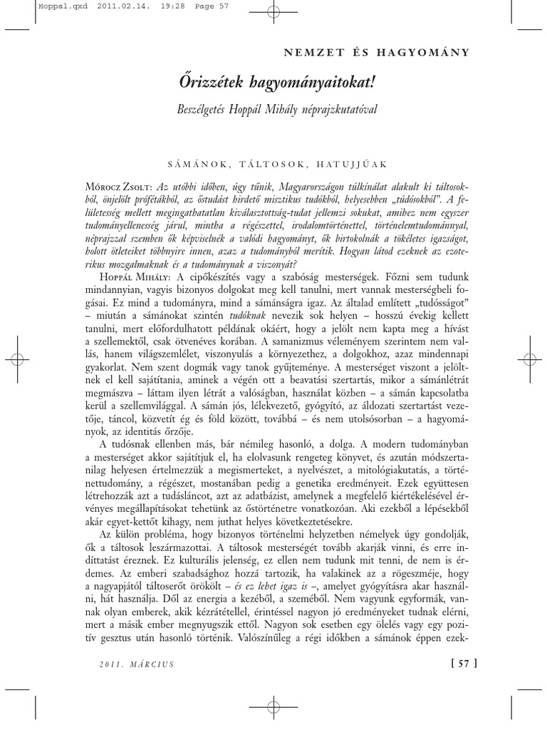 Sámánok Táltosok Hoppál Mihály | PDF