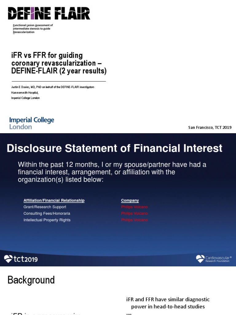 iFR vs FFR in Coronary Revascularization | PDF | Percutaneous Coronary ...