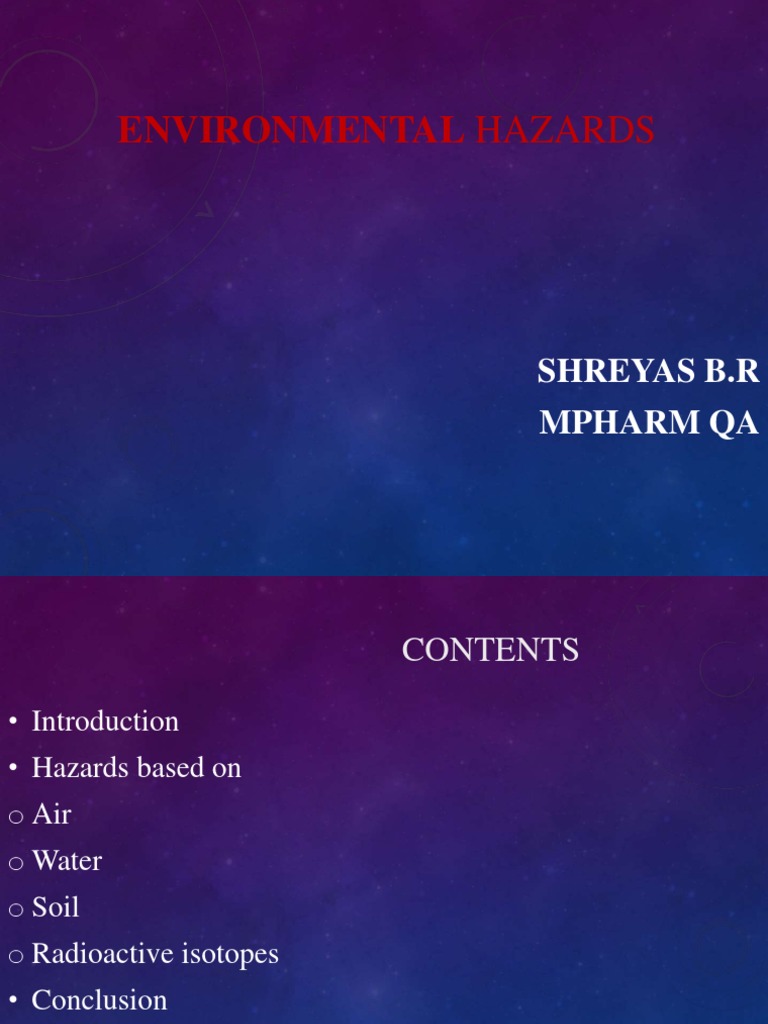 Environmental Hazards | PDF | Water Pollution | Air Pollution