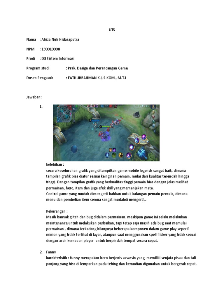 UTS - Prak - Design Dan Perancangan Game - Alriza Nuh Hidasaputra (193010008) | PDF