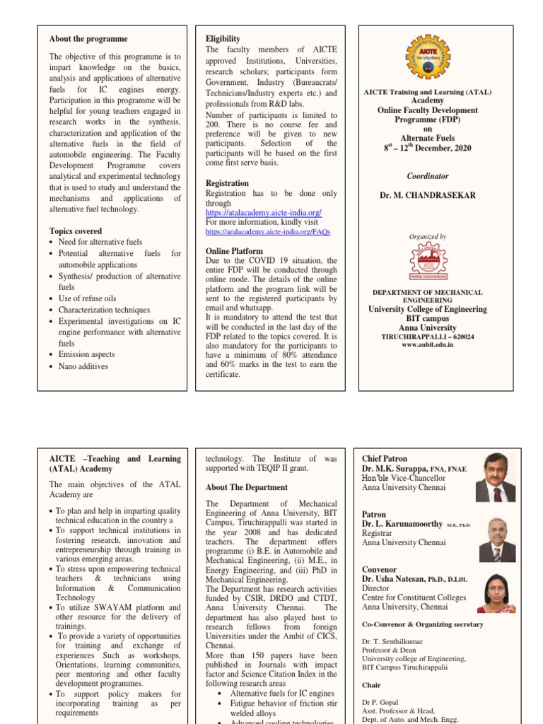 Atal FDP Brochure | PDF | Engineering | Science