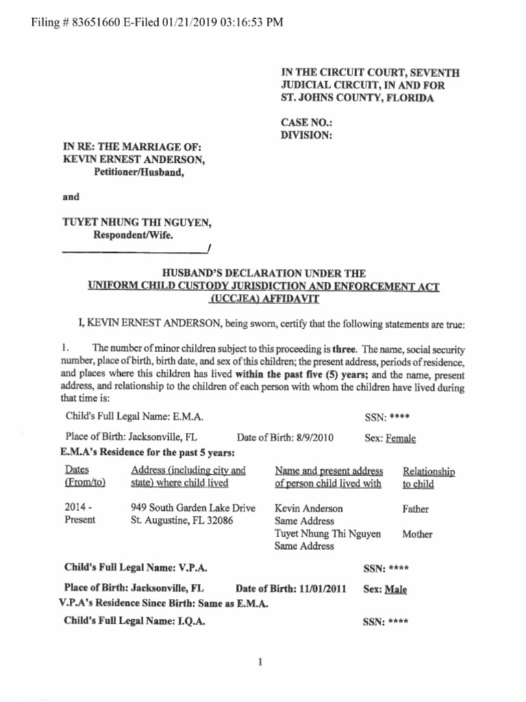 Uccjea Affidavit Sample | PDF