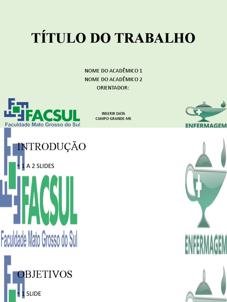 Modelo Slides Tcc Enfermagem Pdf
