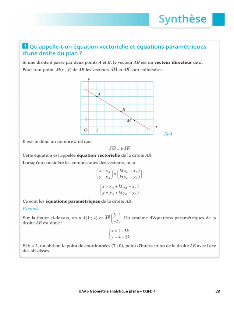 Cqfd4 Géométrie Analytique | PDF