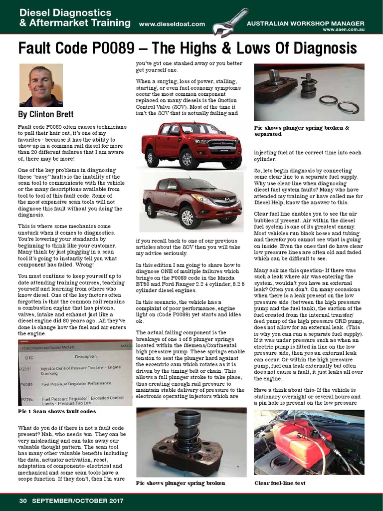 Fault Code P0089 - The Highs & Lows of Diagnosis: by Clinton Brett ...