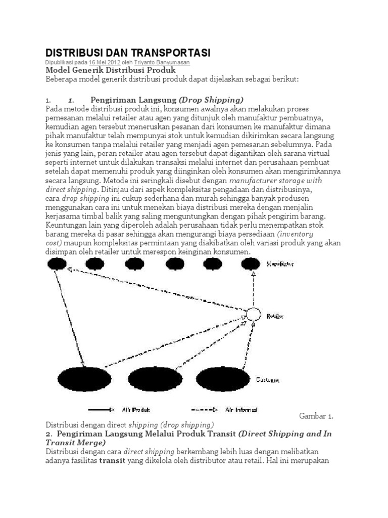 Distribusi Dan Transportasi | PDF