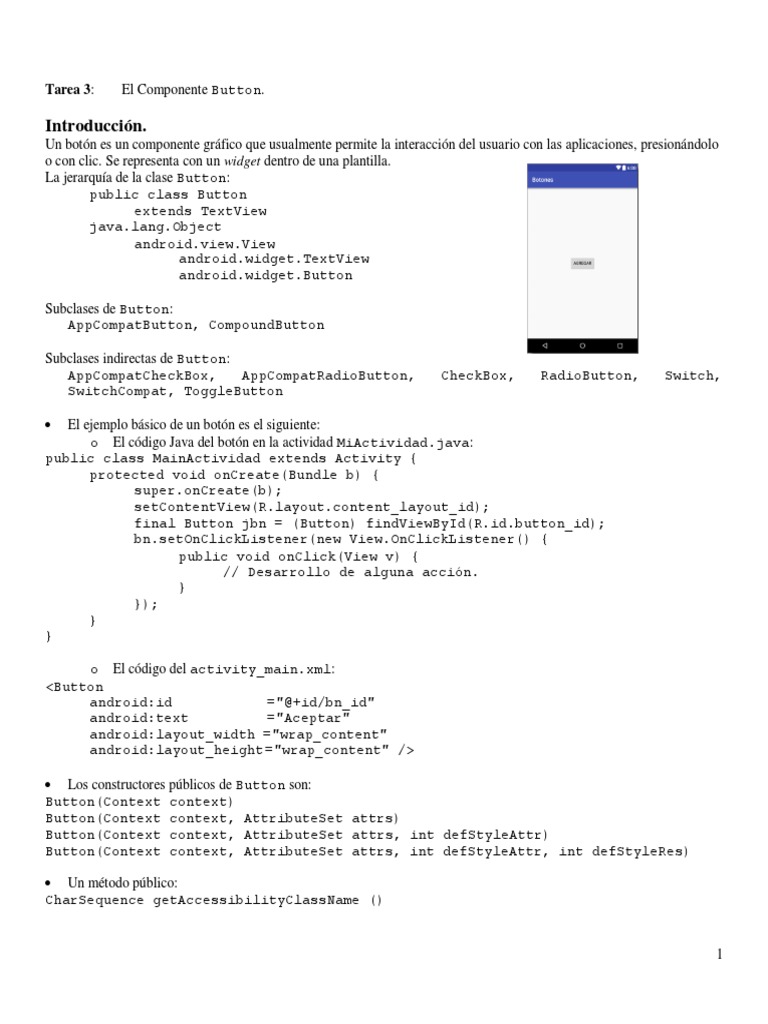 Tres Botones | PDF | Java (lenguaje de programación) | Android (sistema ...