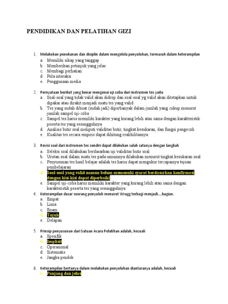 Panduan Penyuluhan dan Pelatihan Gizi | PDF