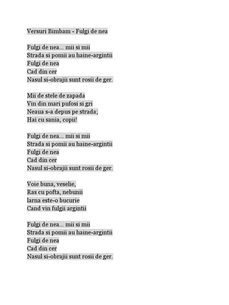 Versuri Cantec | PDF