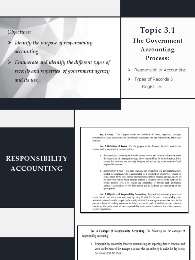 Topic 3.1 The Government Accounting Process - Responsibility Accounting ...