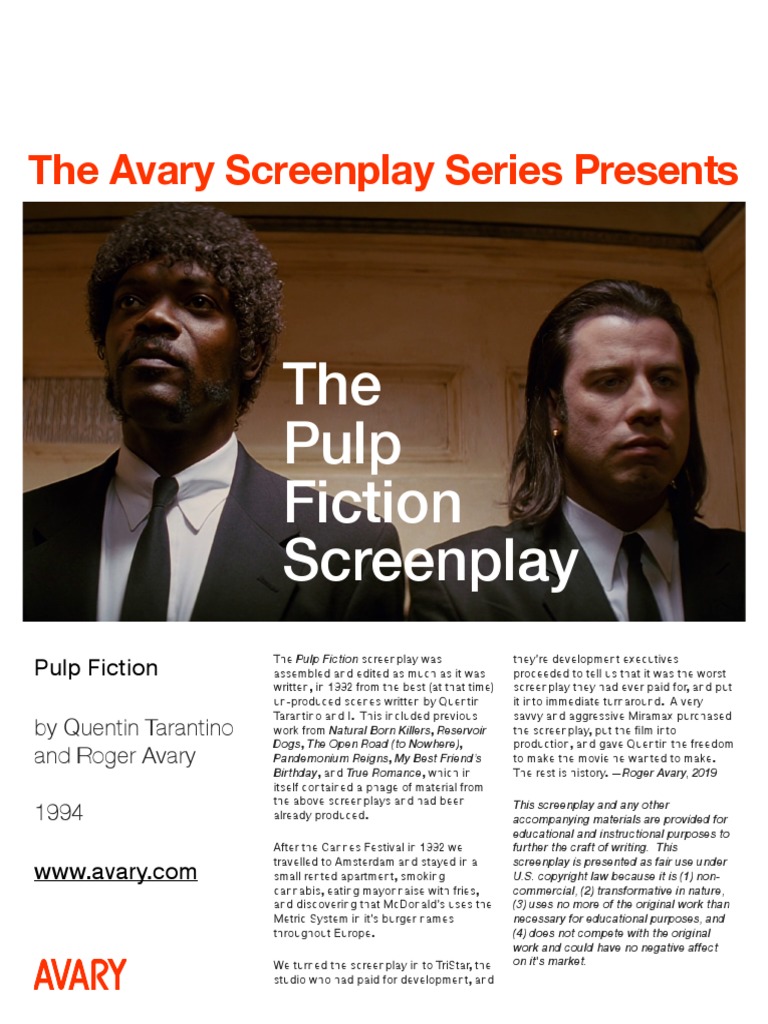 Pulp Fiction Screenplay | PDF | Pulp Fiction