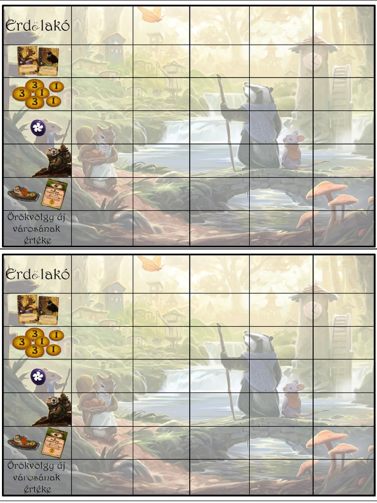 Everdell Pontozo | PDF