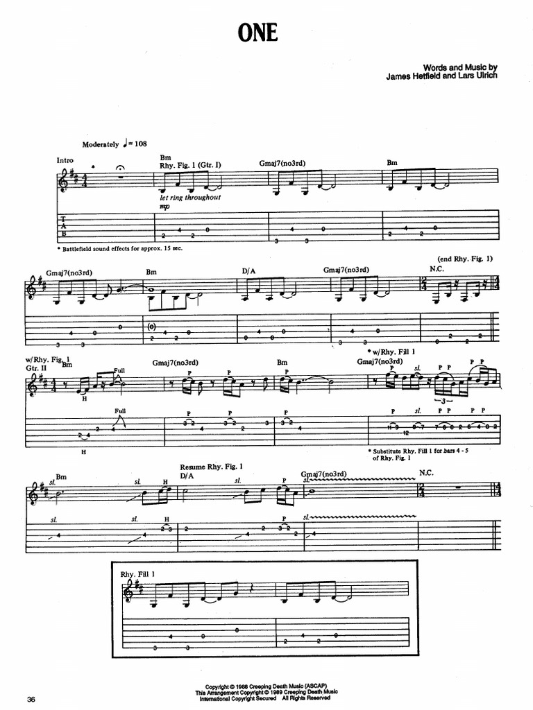 Metallica One Tab | PDF