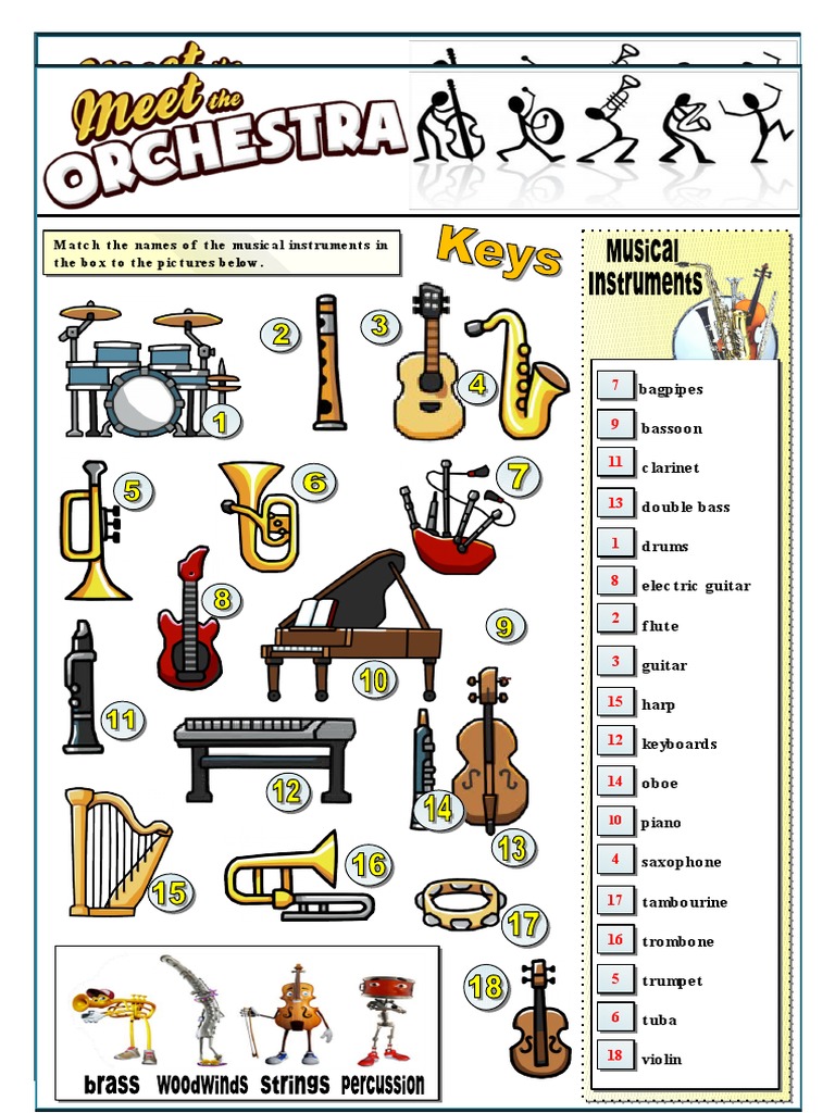 Meet The Orchestra Icebreakers Picture Description Exercises 85724 ...