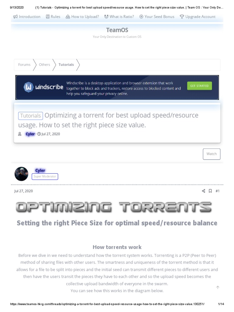 Optimizing A Torrent For Best Upload Speed/resource Usage. How To Set ...