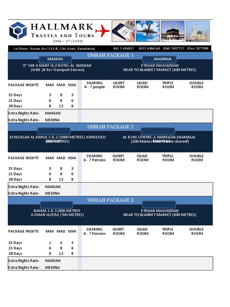 Comprehensive Umrah Packages 2025 | PDF | Medina | Travel Visa