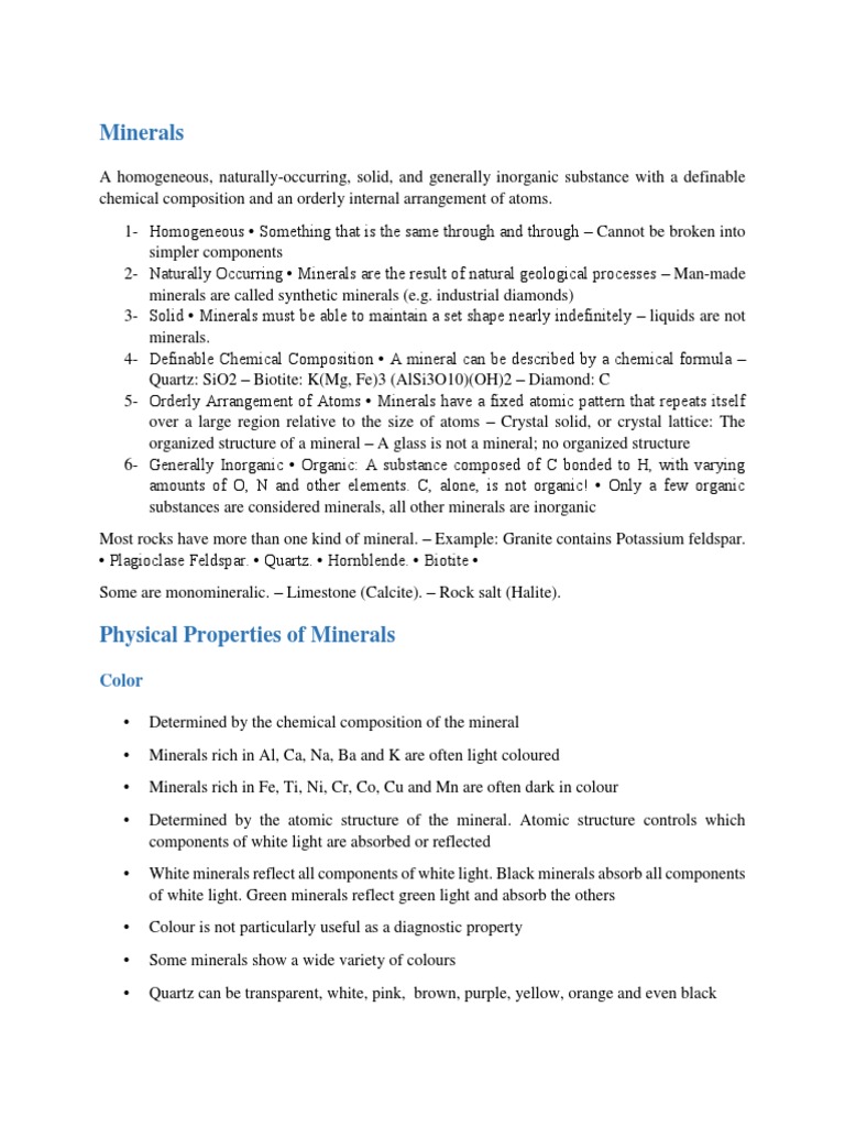 Understanding Mineral Properties | PDF | Minerals | Magnetism