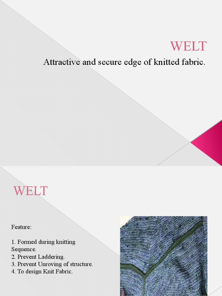 Welt and Panel Separation | PDF | Knitting | Yarn