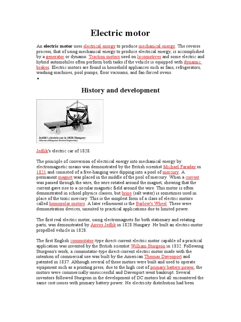 Electric Motor | PDF | Electric Motor | Electric Power