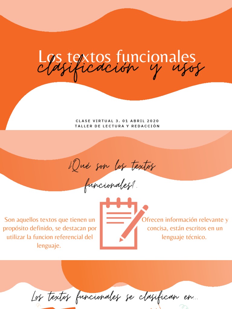Los Textos Funcionales - Clasificacion y Usos | PDF