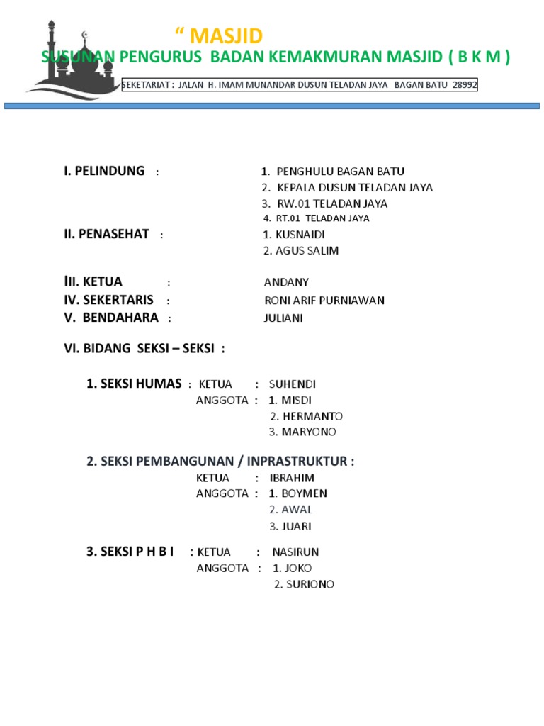 BKM Masjid | PDF