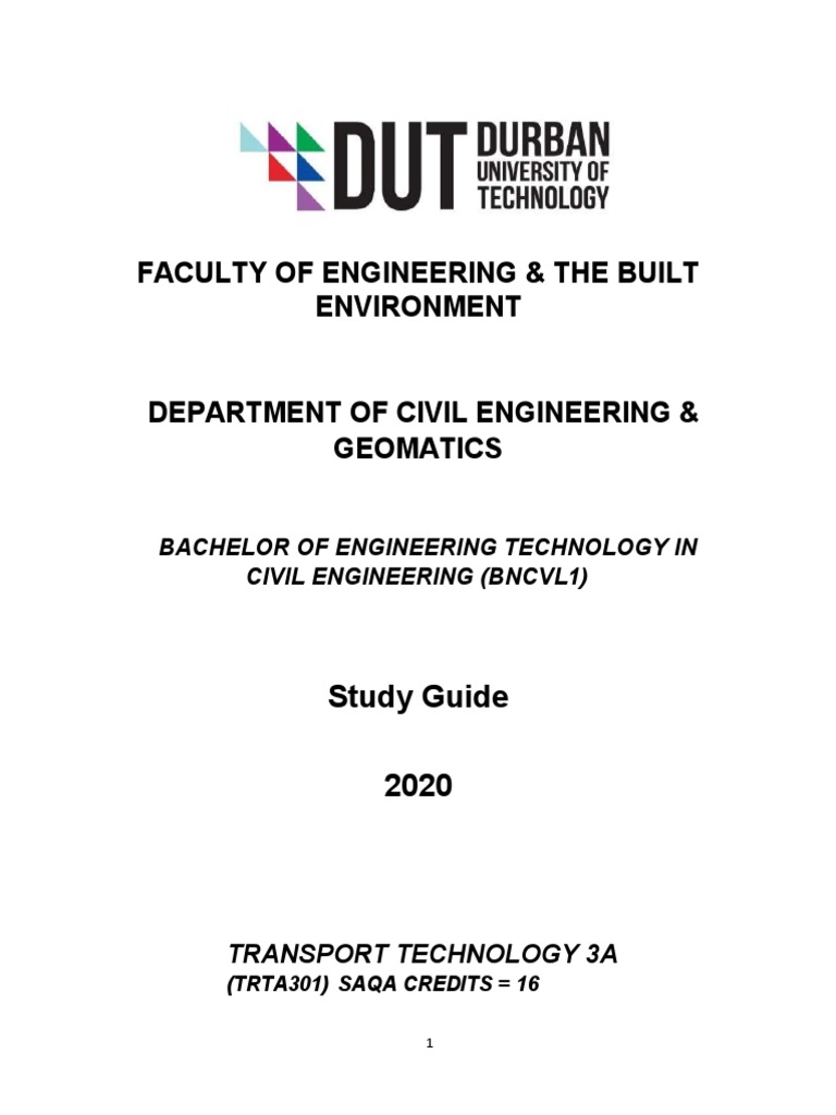 Transport Technology 3A 2019 Study Guide | PDF | Transport | Test ...