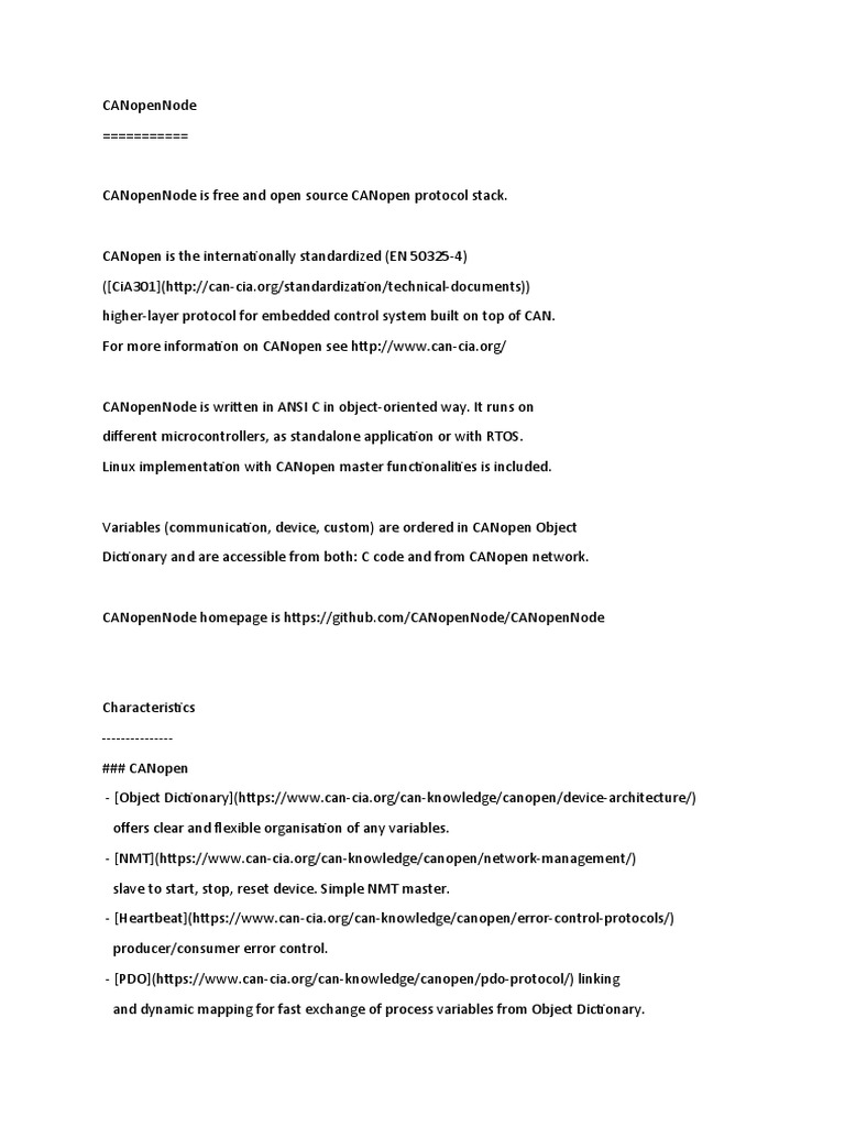 CANopenNode: Open Source CANopen Stack | PDF | Software | Computer Science