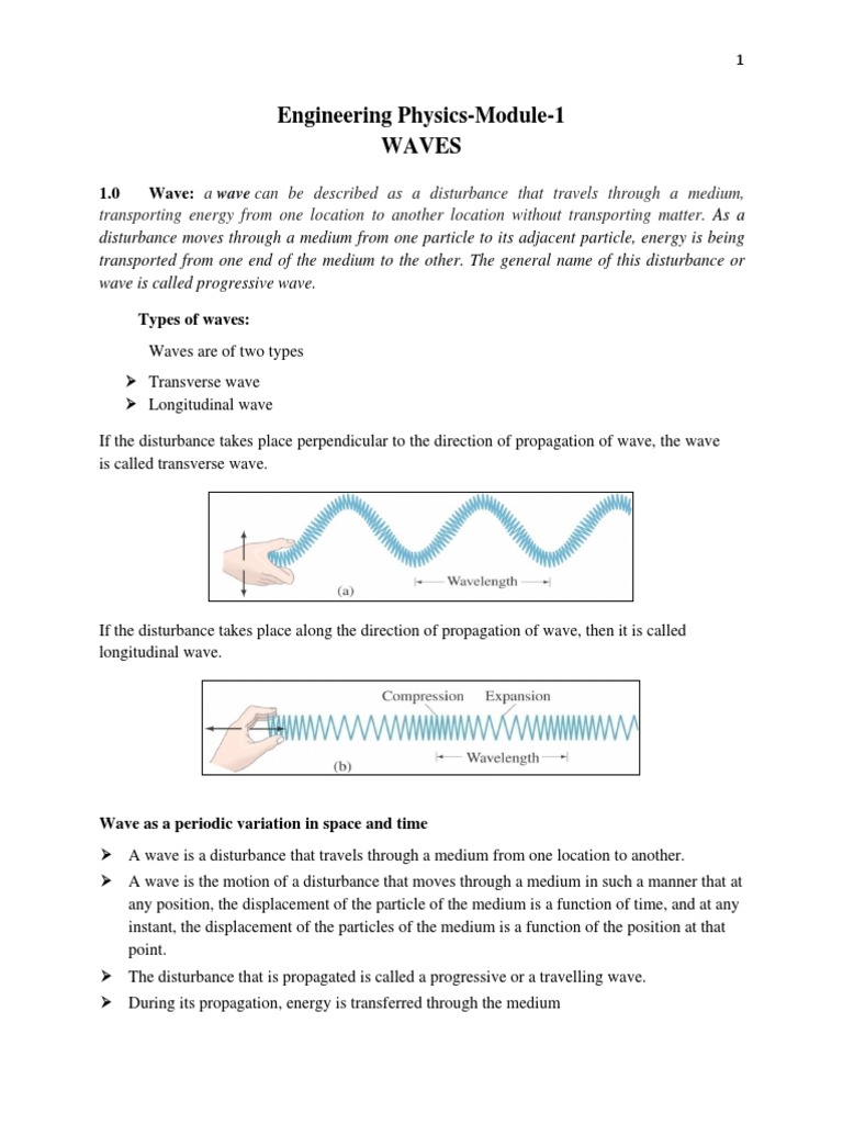 Module-1 - Engineering Physics | Download Free PDF | Diffraction | Waves