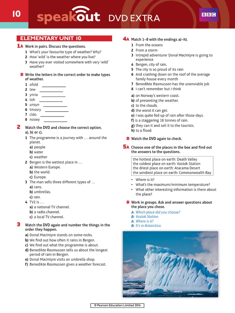 Speakout DVD Extra Elementary Unit 10 | PDF | Physical Geography | Climate