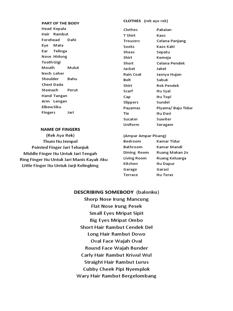 Kumpulan Lagu Bahasa Inggris | PDF