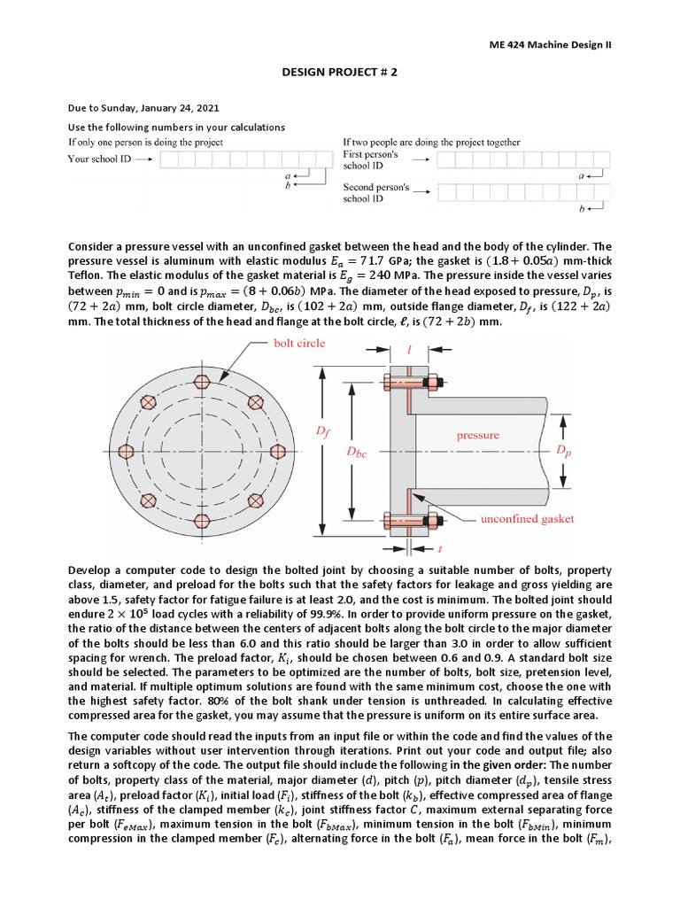 Machine Design 2 Project | PDF | Screw | Mechanical Engineering