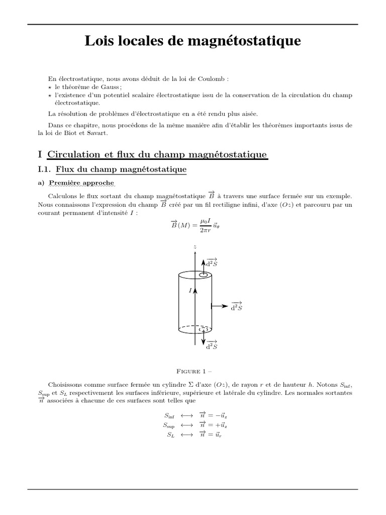 Théorème d'Ampère en Magnétostatique | PDF | Équations de Maxwell ...