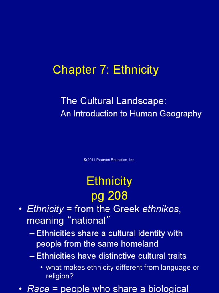 APHG Chapter 7 Class Notes Key Issues 1 and 2 | PDF | Race (Human ...