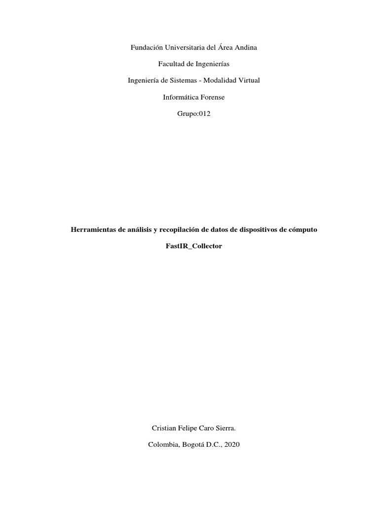 Eje3 FastIR Collector | PDF | Archivo de computadora | Sistema operativo