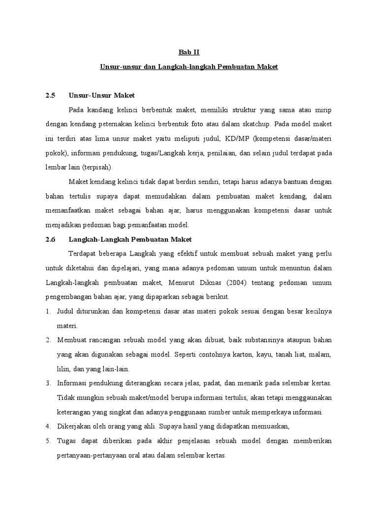 Unsur2 Dan Langkah2 Pembuatan Maket 4 | PDF