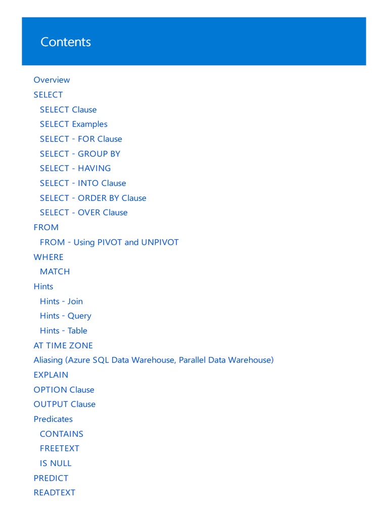 Transact SQL Parte 6 Consultas | PDF | Microsoft Sql Server | Json