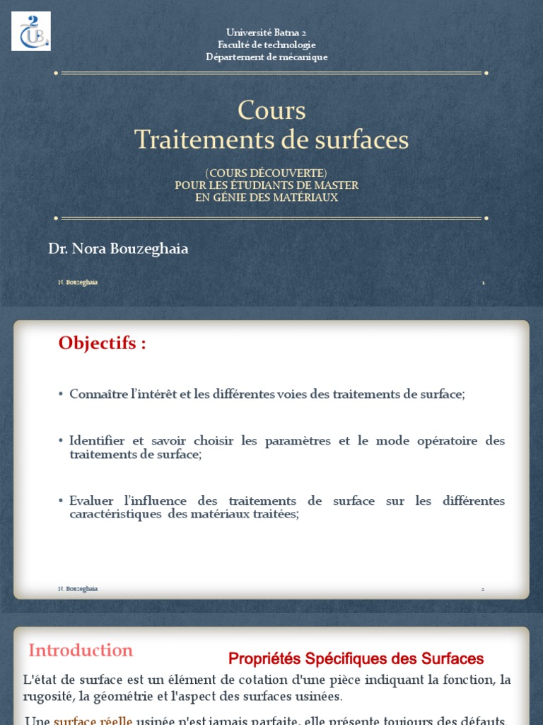 Traitements de Surface pour Matériaux | PDF | Peinture | Traitement thermique