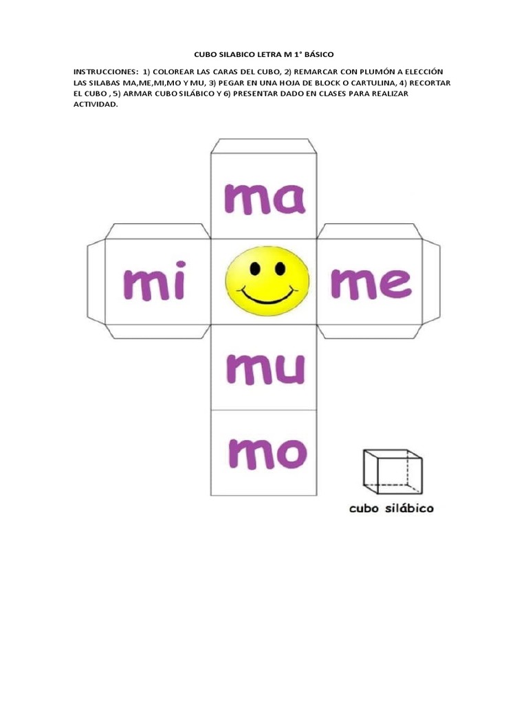Cubo Silabico Letra M | PDF