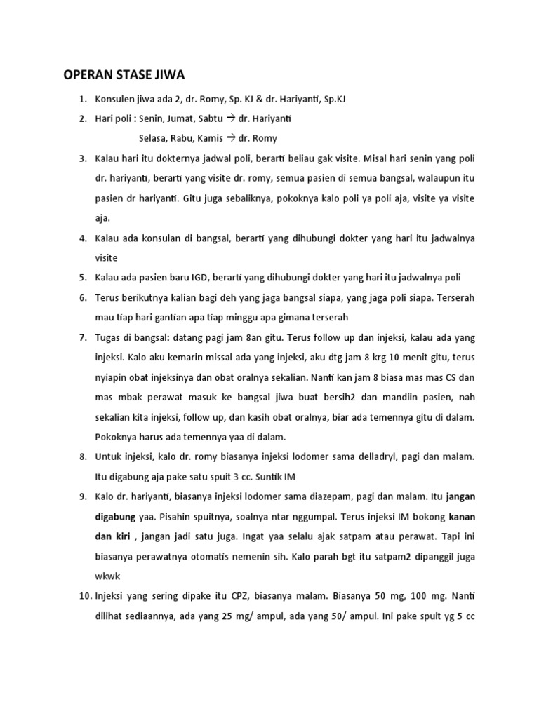 Operan Stase Jiwa | PDF