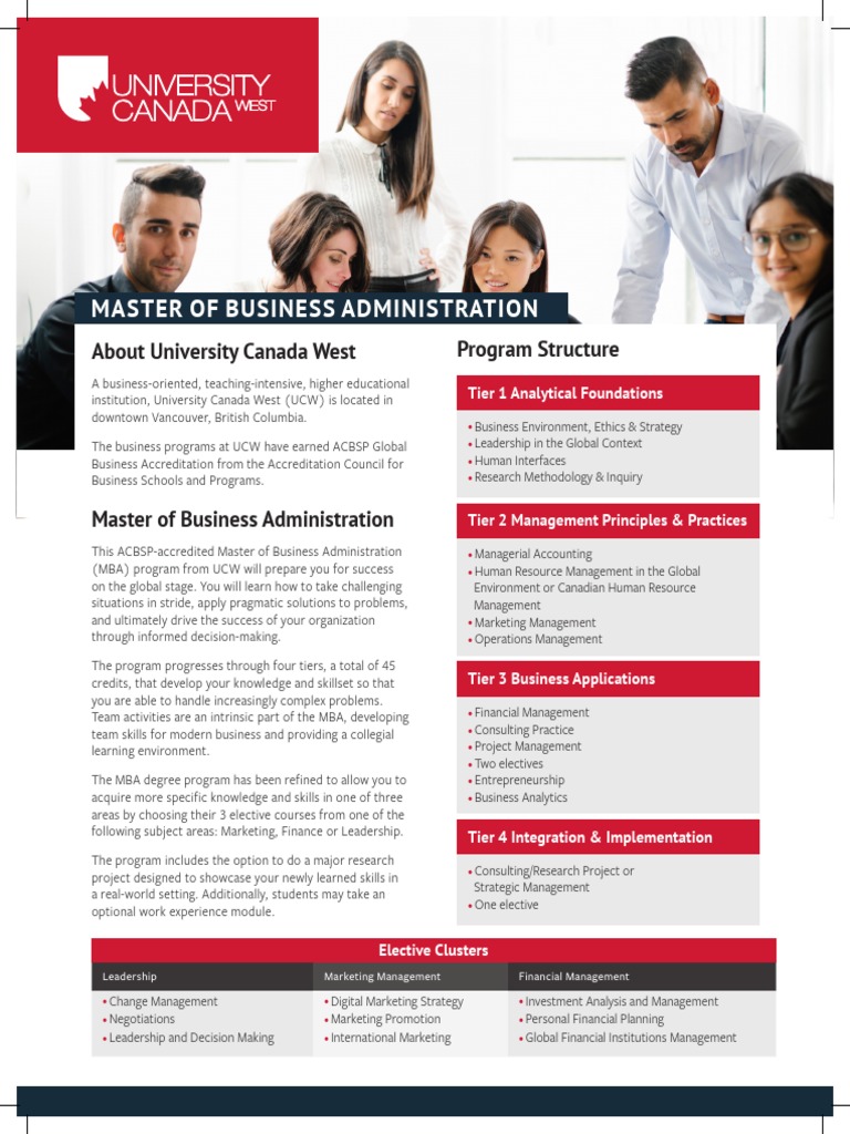UCW Programs Flyer-MBA-Feb-Print | Download Free PDF | Master Of ...