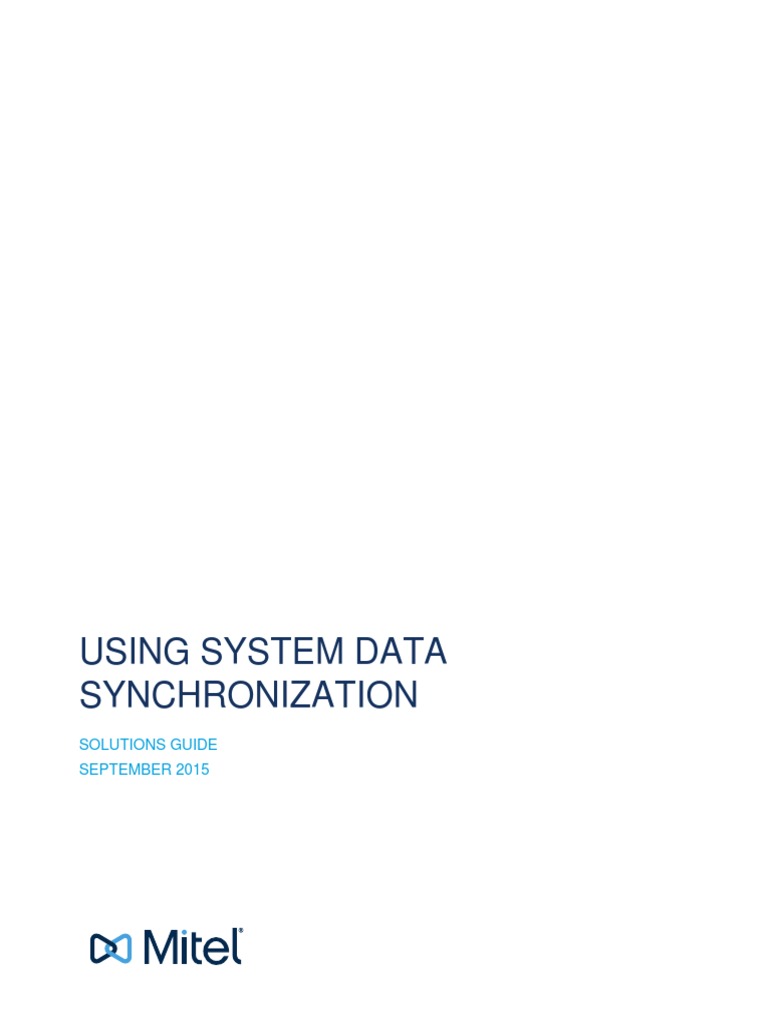 Solutions Series: Using System Data Synchronization | PDF | Voicemail ...