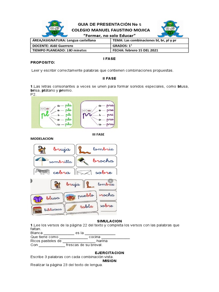 Combinaciones BL, BR, PR, PL 1° N.5 2021 | PDF